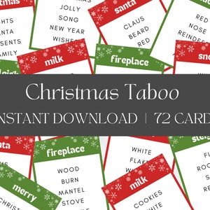 Christmas Holiday Taboo Game Printable - Etsy