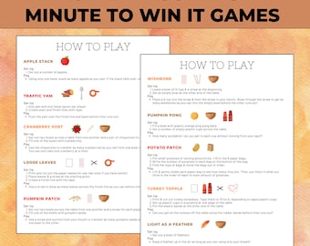 New Years Eve Minute to Win It Printable Game Ideas With Supply List ...