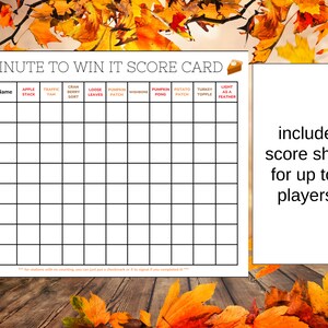 Thanksgiving Minute to Win It Printable Game Ideas With Supply List and ...