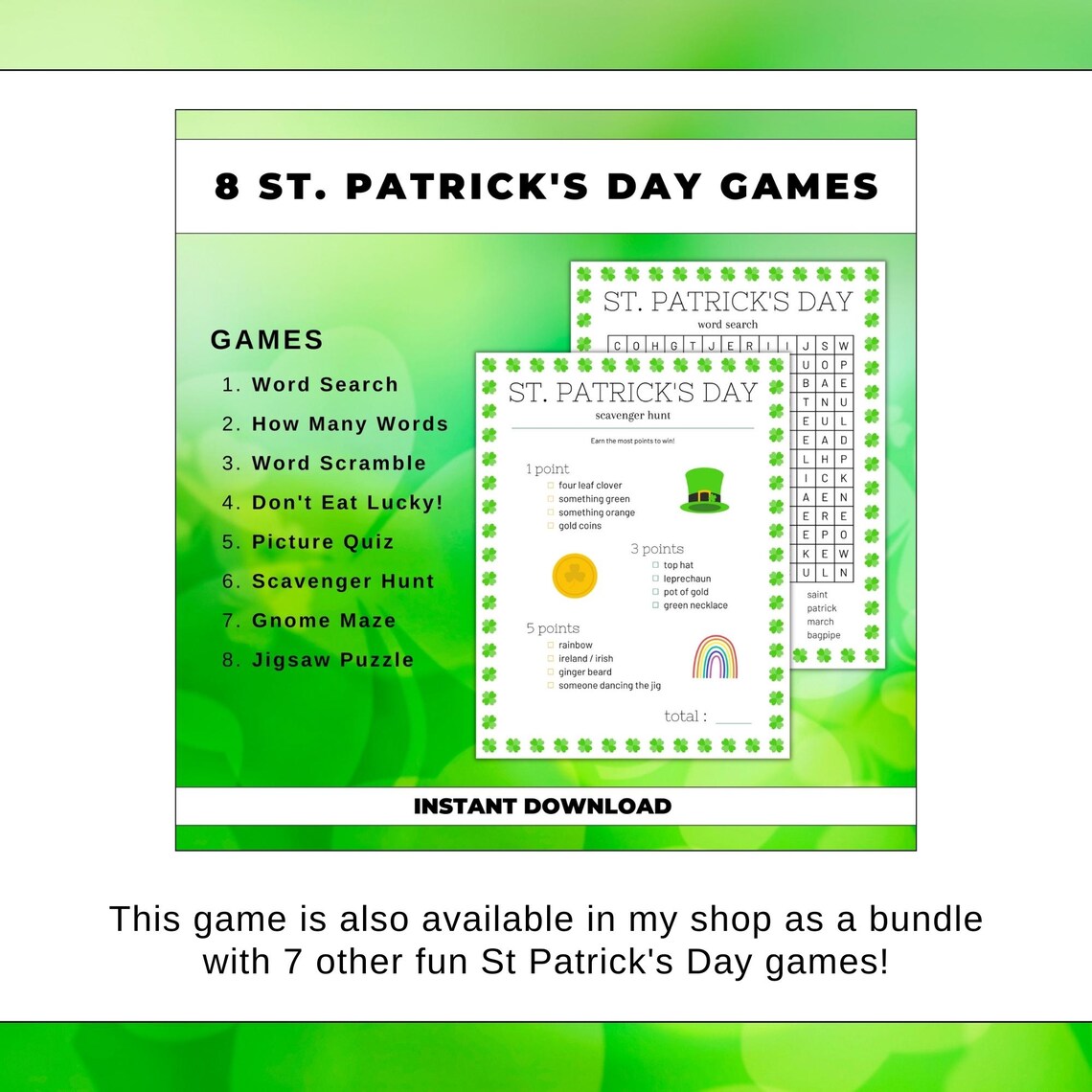 St Patrick's Day Gnome Maze Game Printable With Answer Key - Etsy