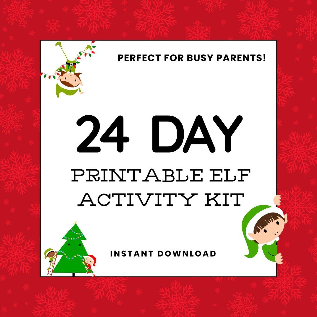 Christmas Elf Activity Kit, 24 Printable Days (PDF) - Etsy
