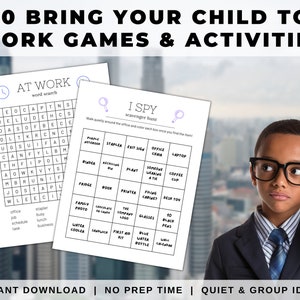Take Your Child to Work Day Printable Game Bundle - Etsy