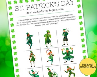 Don't Eat Pete Printable, St. Patrick's Day, Printable, Leprechaun Game ...