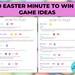 Easter Minute to Win It Printable Game Ideas With Supply List and Score ...