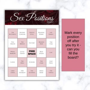 Sex Position Bingo Card Printable, Sex Games, Date Night, Couples ...