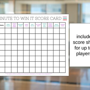Office Party Minute to Win It Printable Game Ideas With Supply List and ...