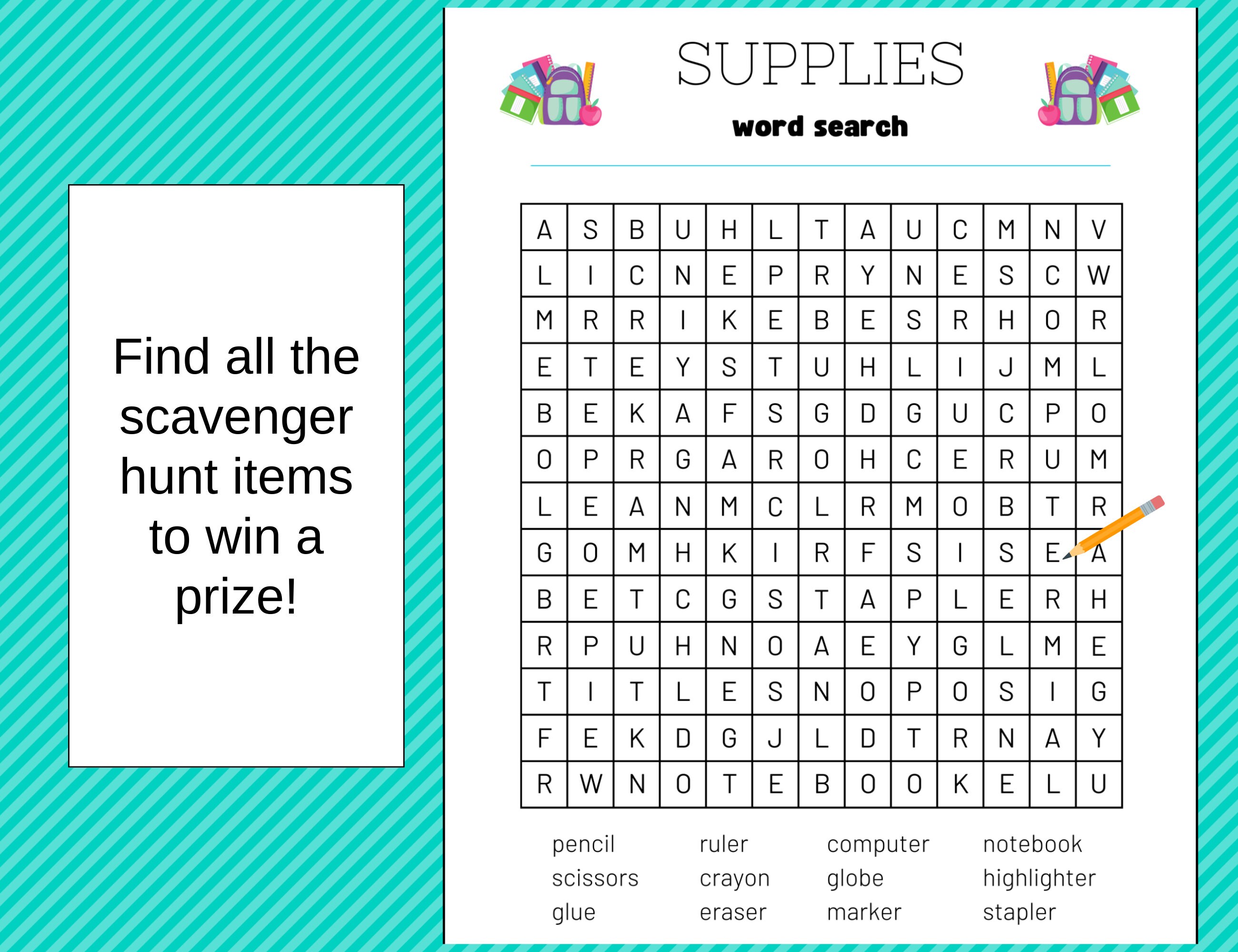 Indoor Scavenger Hunt Printable Game, at Home, Homeschool - Etsy