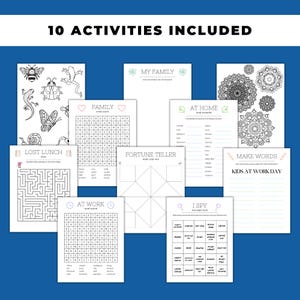 Take Your Child to Work Day Printable Game Bundle - Etsy