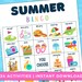 Kids Summer Bingo Activity Sheet, Summer Bucket List, Summer Family ...