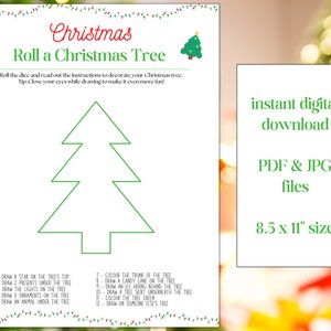 Christmas Roll a Tree Printable Game - Etsy