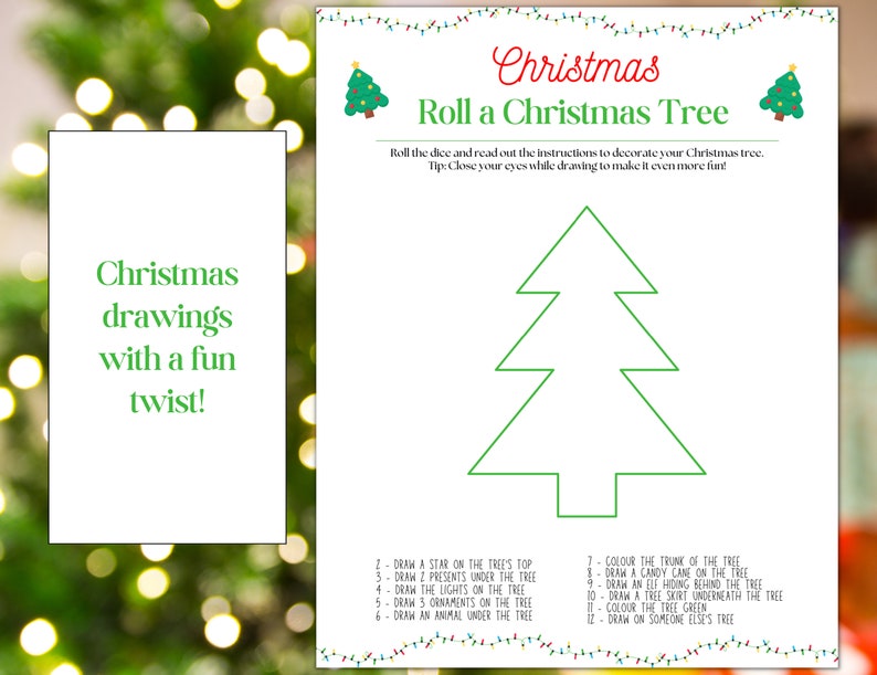 Christmas Roll a Tree Printable Game - Etsy
