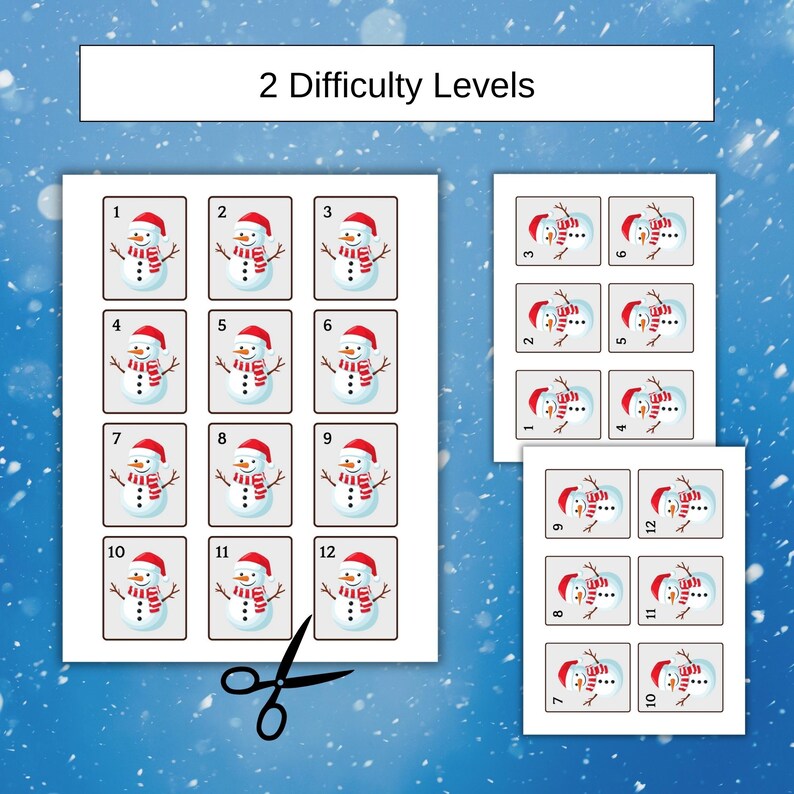 Winter Snowman Picture Scavenger Hunt Printable Game, Activity ...