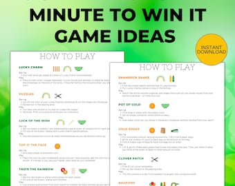 New Years Eve Minute to Win It Printable Game Ideas With Supply List ...