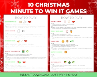 Birthday Minute to Win It Printable Game Ideas With Supply List and ...