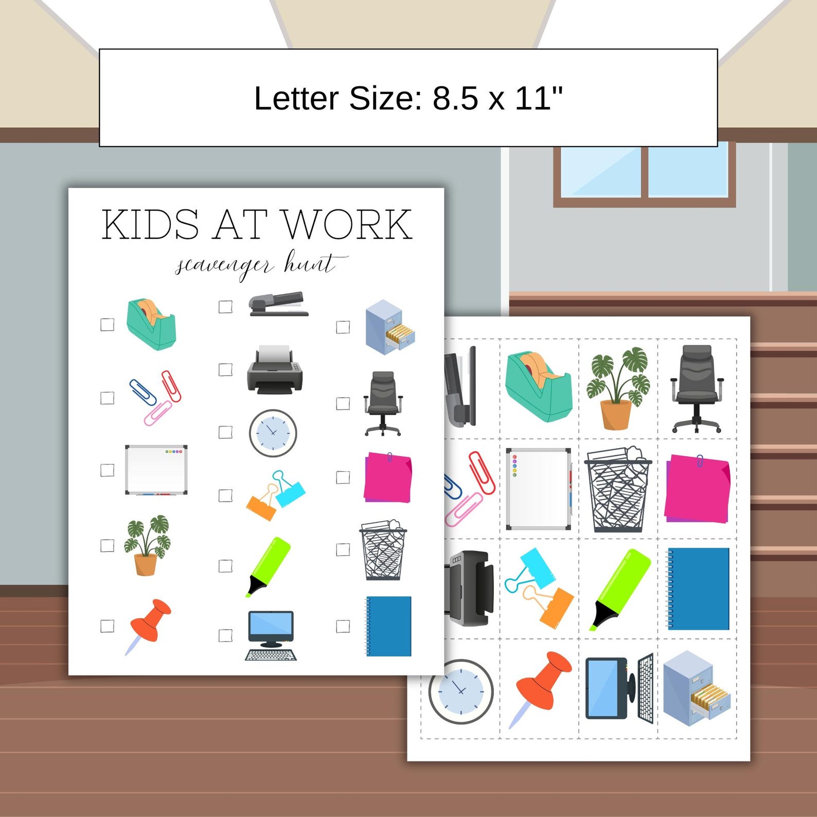 Take Your Child to Work Day Printable Scavenger Hunt Game - Etsy
