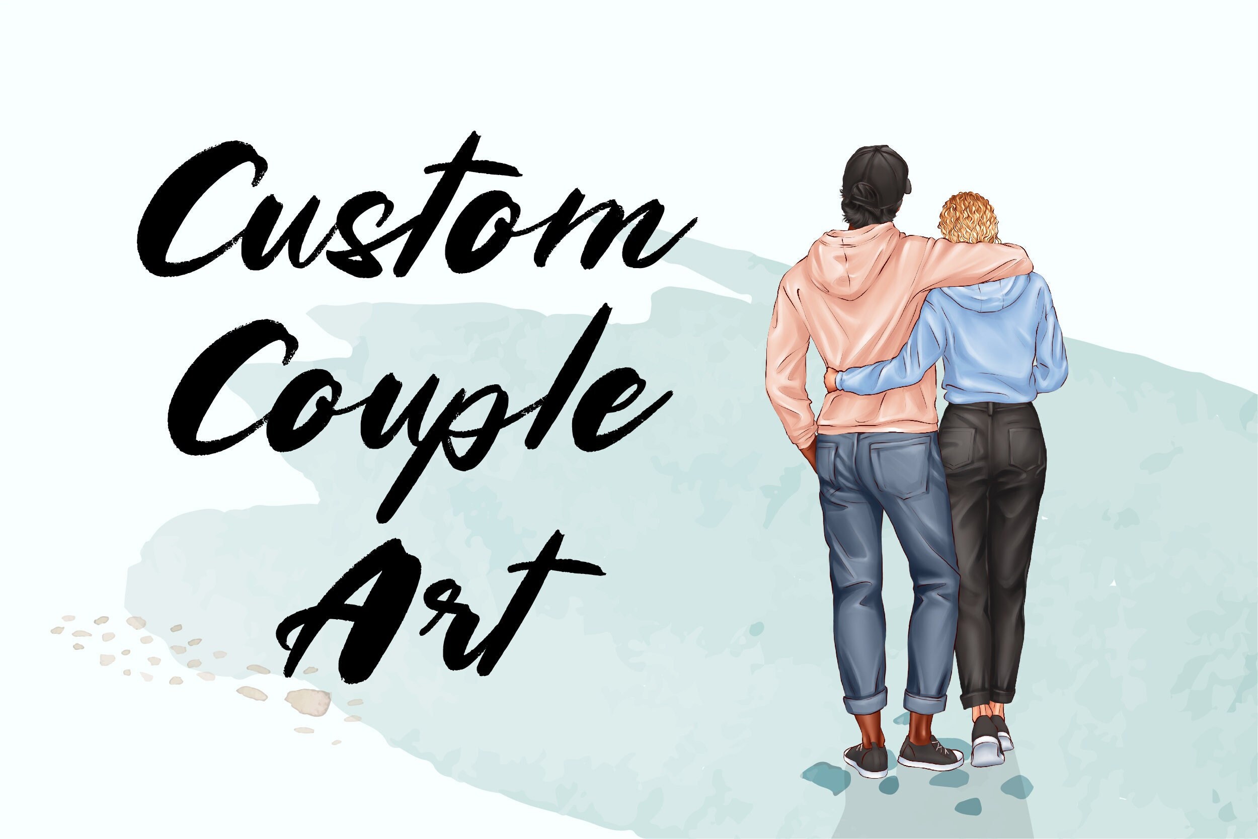 Custom Couple Art - You Choose the Elements - Downloadable for Many ...
