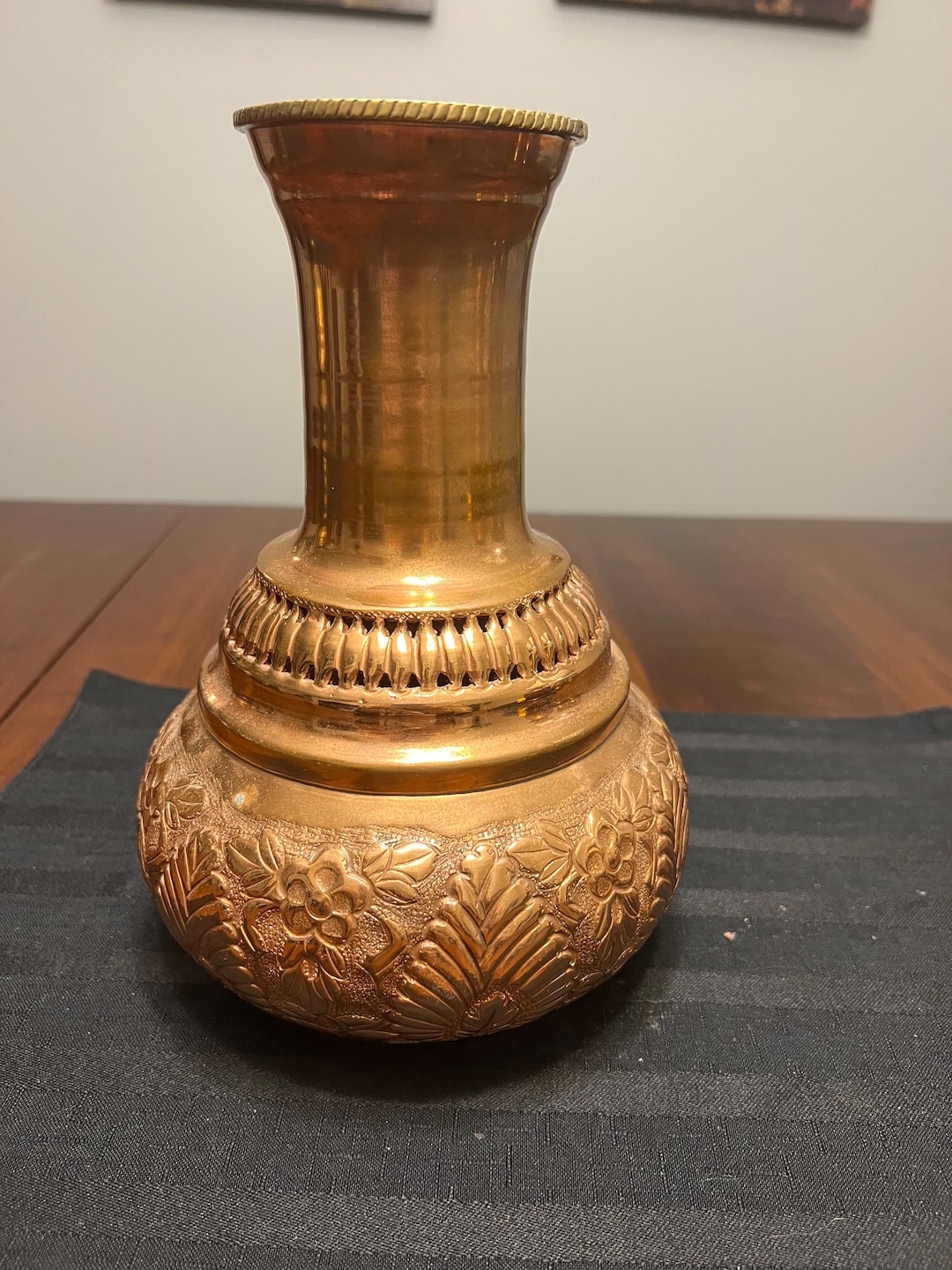 Vintage Copper Vase, Great Detail… - Etsy