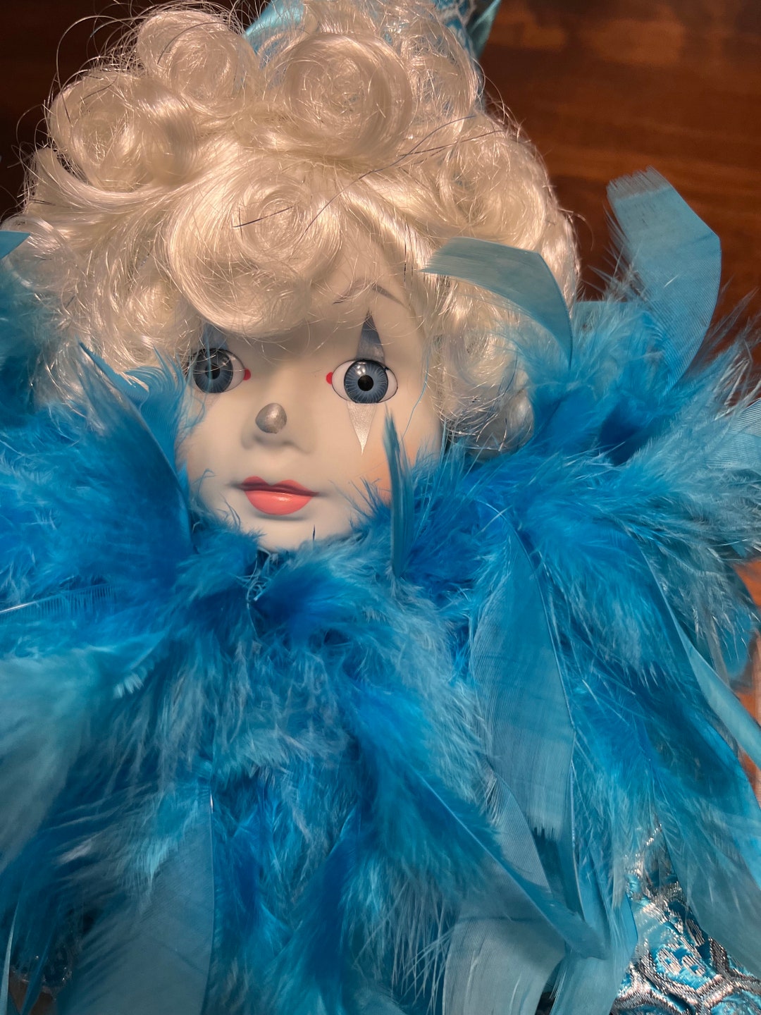 Victoria Ashlea Original Procelin Musical Clown Named “champagne” Blue ...
