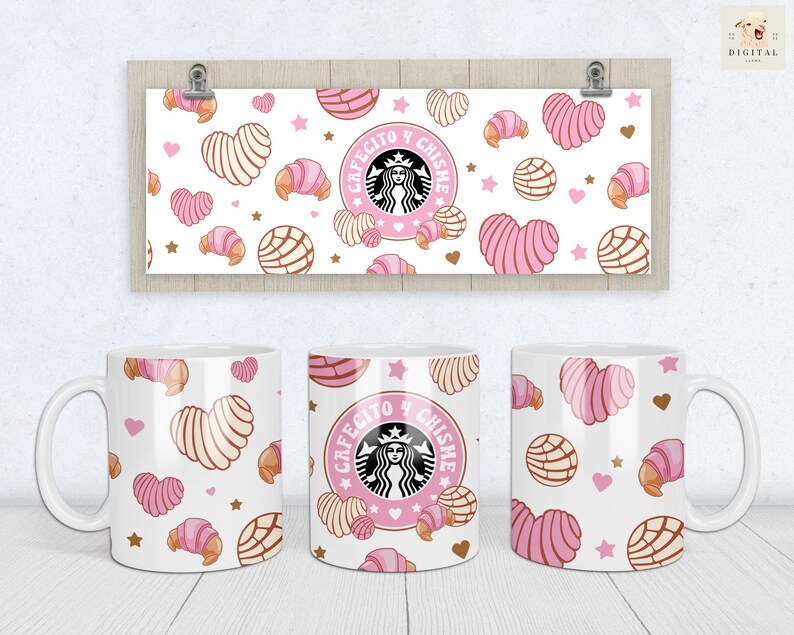 Cafecito Coffee Cup Sublimation Pink Cafecito Y Chisme 11 Oz 15 Oz Cup