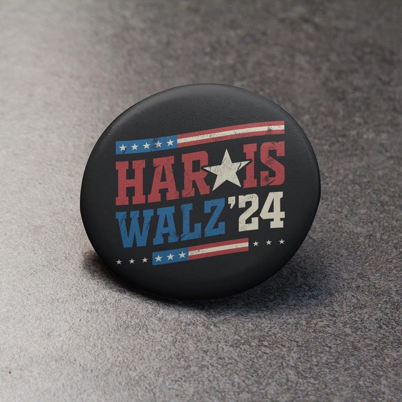 Harris Walz 24 Pin Button, Kamala Harris and Tim Walz Pin, Kamala for ...