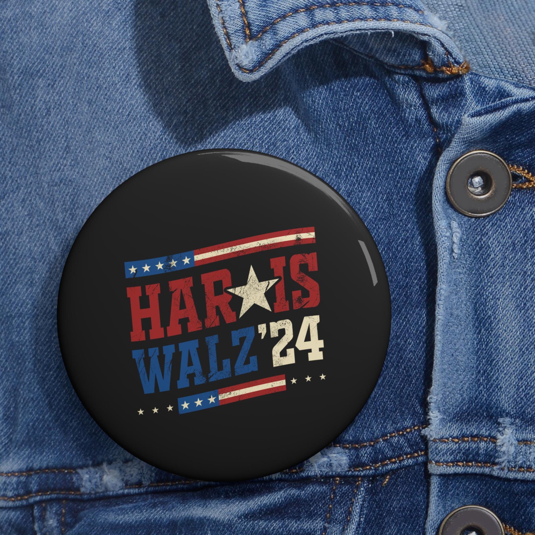 Harris Walz 24 Pin Button, Kamala Harris and Tim Walz Pin, Kamala for ...