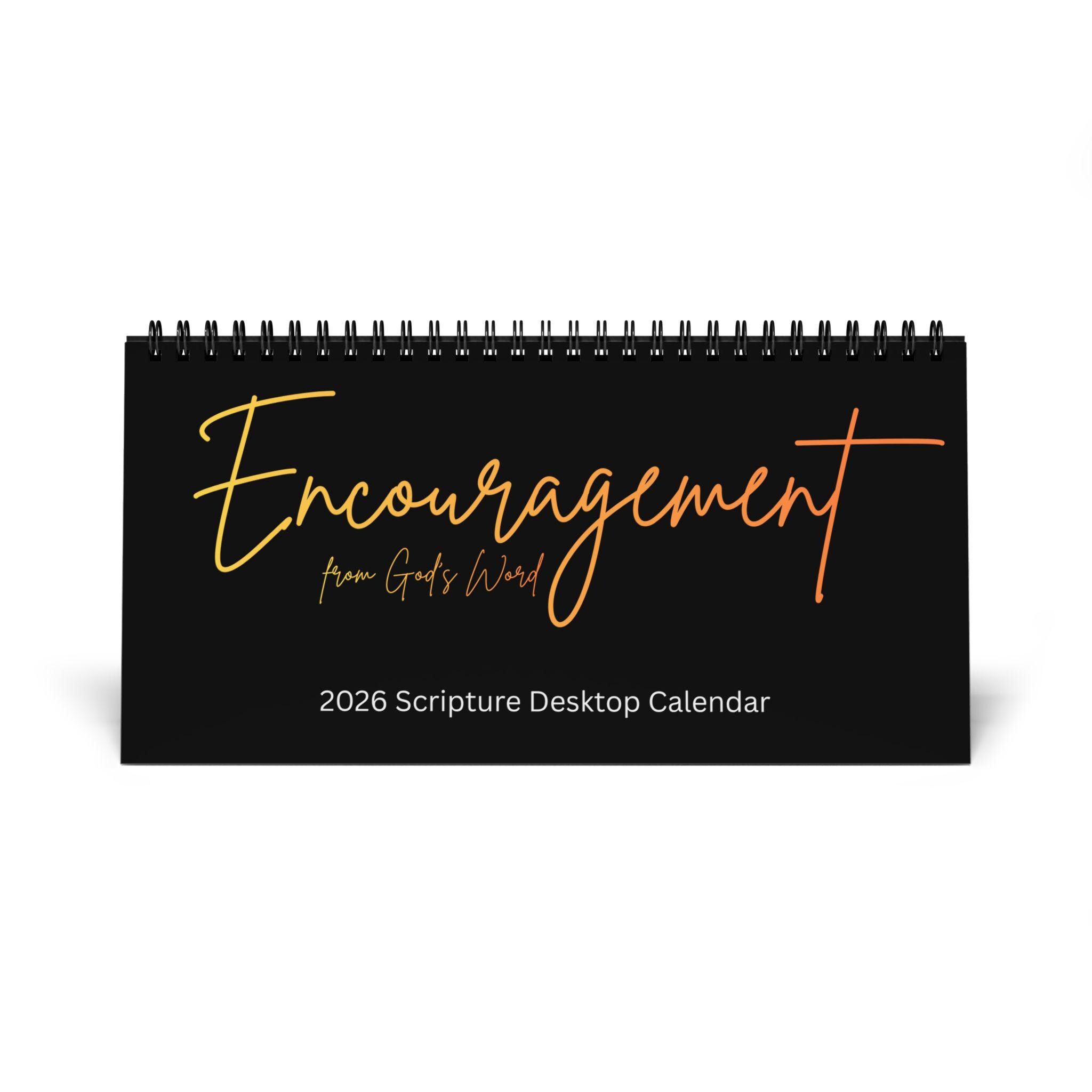 2026 Christian Desktop Calendar | Bible Verse Encouragement | Scripture ...