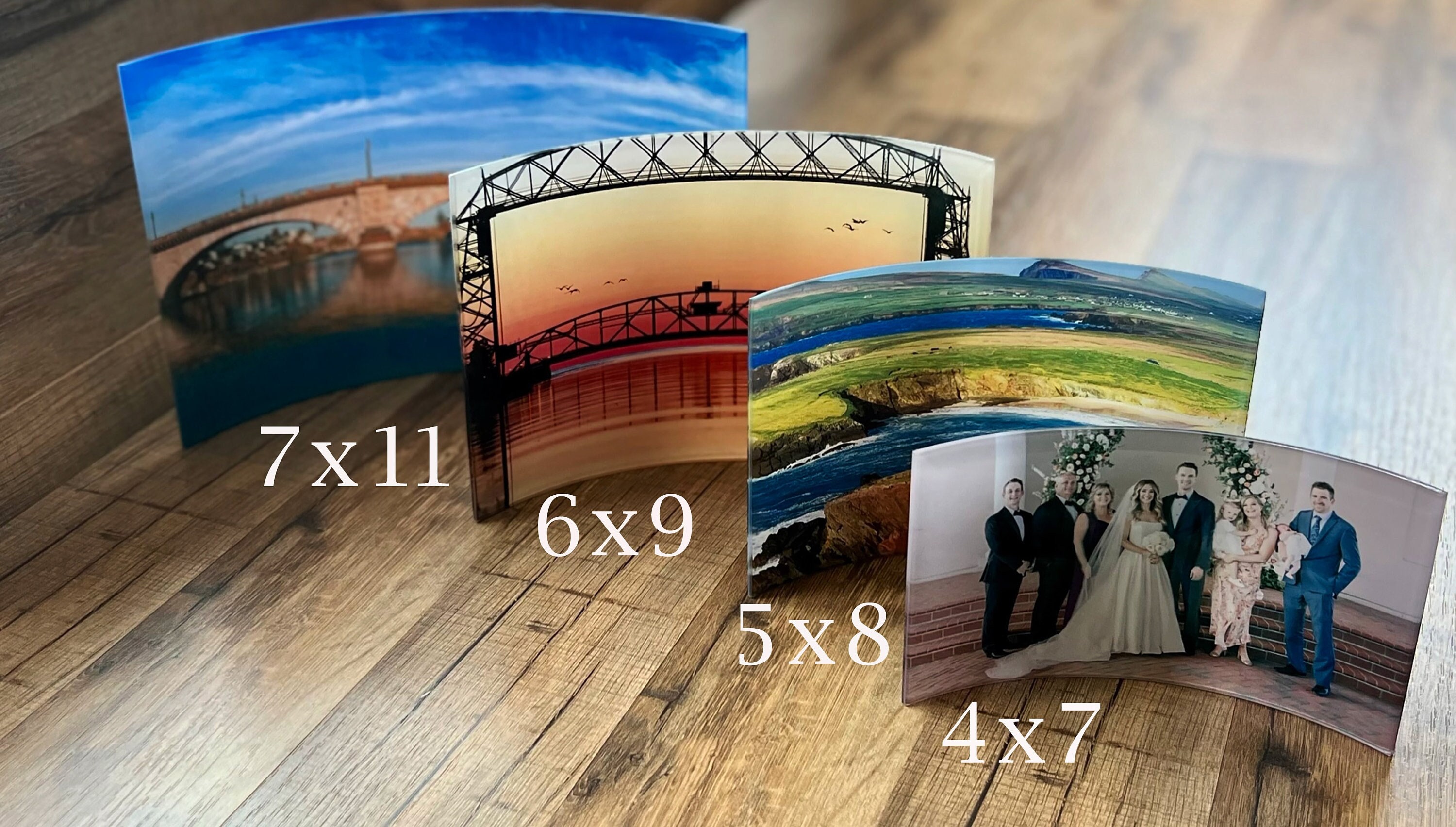 Personalized Curved Glass Free Standing Glass Photo Print 4 Sizes - Etsy