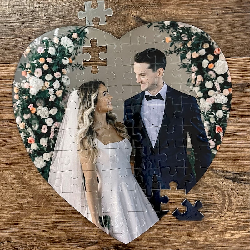 Rompecabezas de forma de corazón - Etsy México