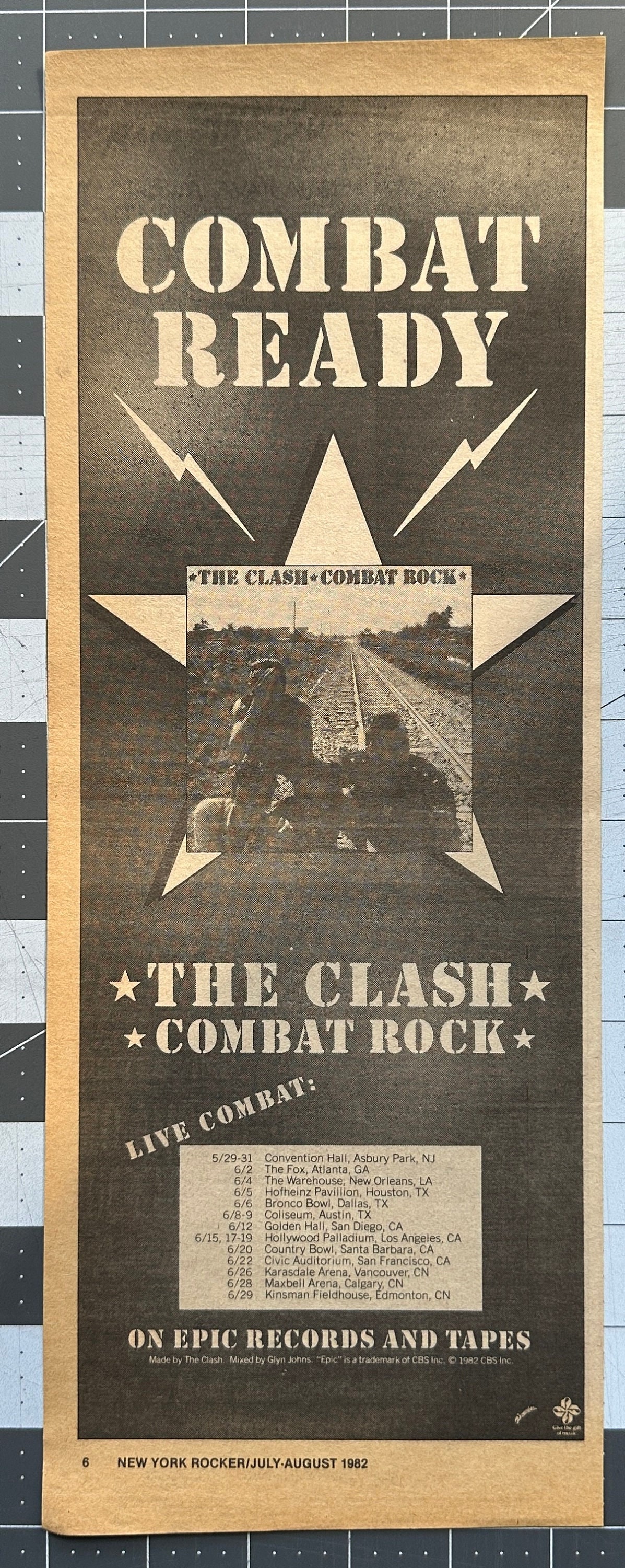 The Clash Combat Rock Poster