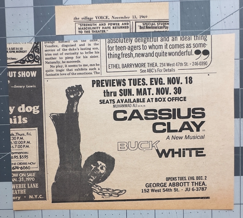 Muhammad Ali Aka Cassius Clay BROADWAY Musical Show “buck White ...