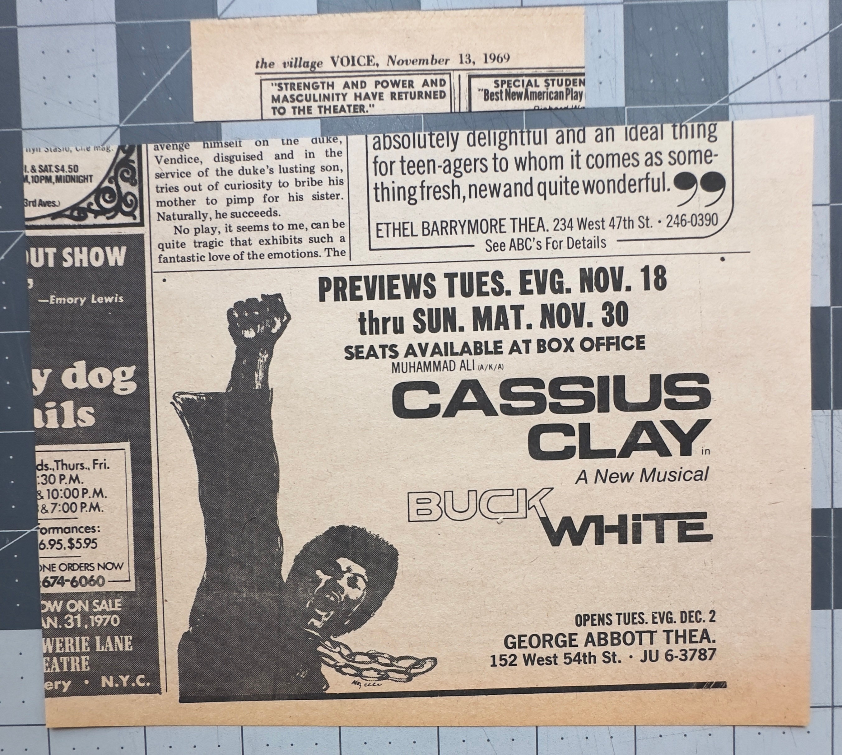 Muhammad Ali Aka Cassius Clay BROADWAY Musical Show “buck White ...