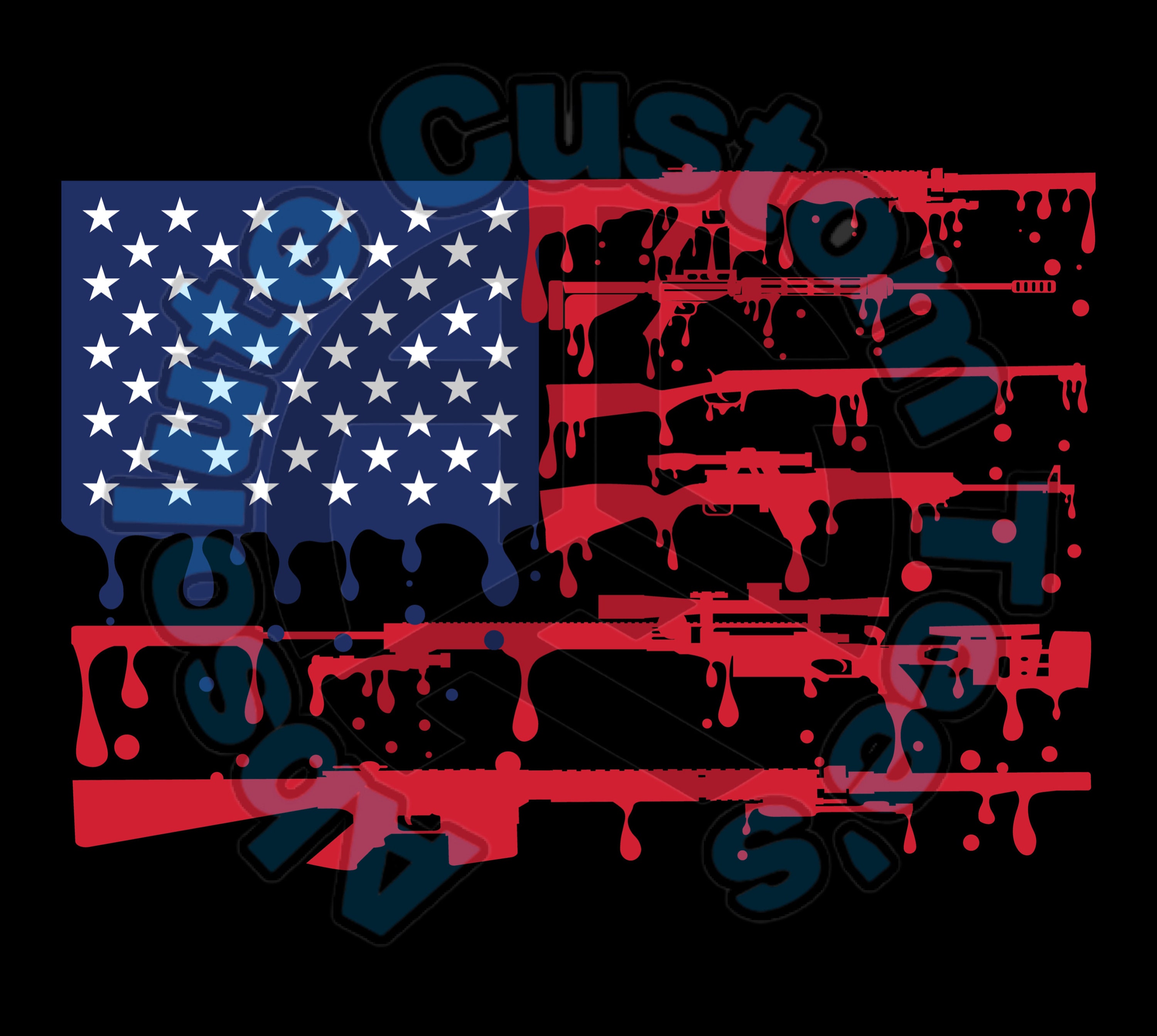 American Flag Rifle Drip Digital Download - Etsy
