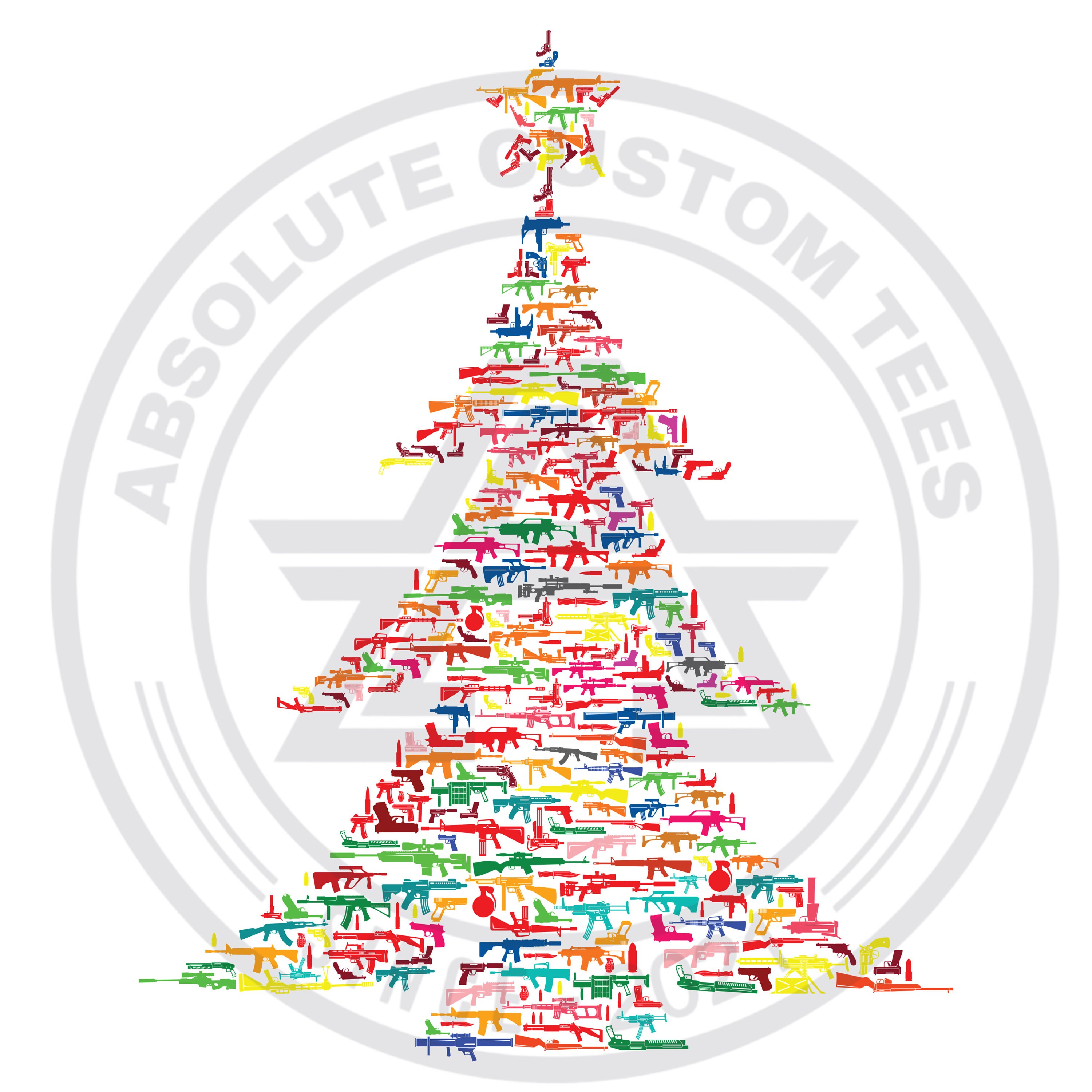 Christmas Tree Made of Guns Instant Download - Etsy