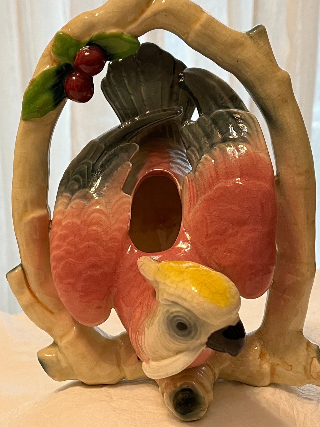 Maruhan Ware Japanese Ceramic Pink Cockatoo/parrot - Etsy