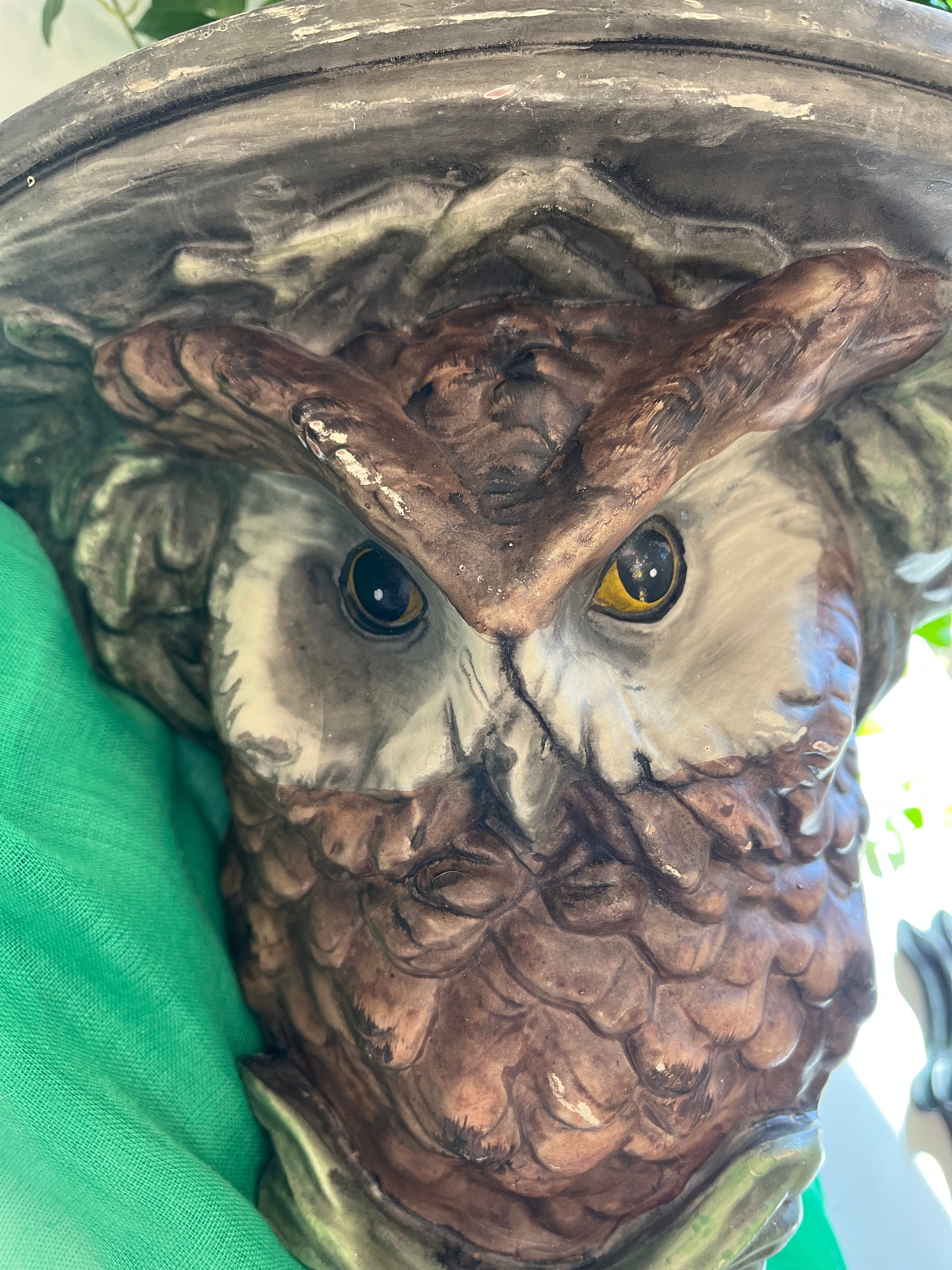 Owl Ceramic Corner Shelf Vintage - Etsy