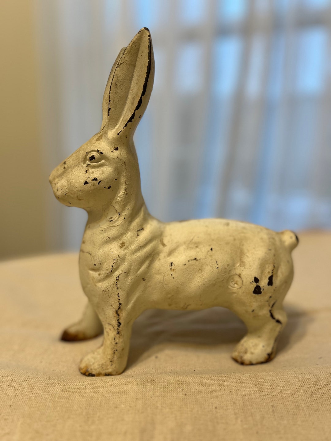 Vintage Cast Iron Rabbit - Etsy
