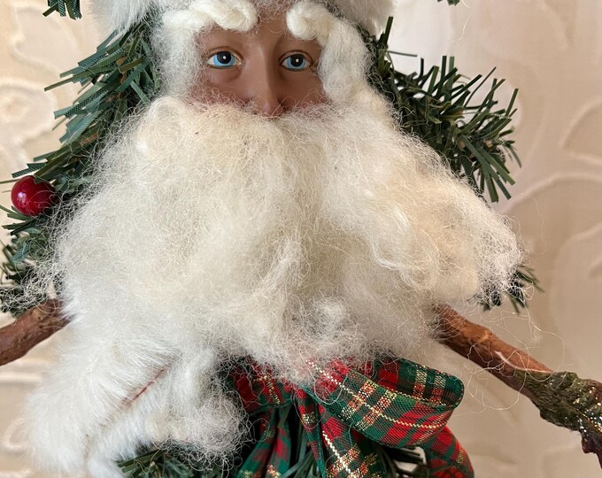 Tall Christmas Tree Santa Figure Vintage - Etsy