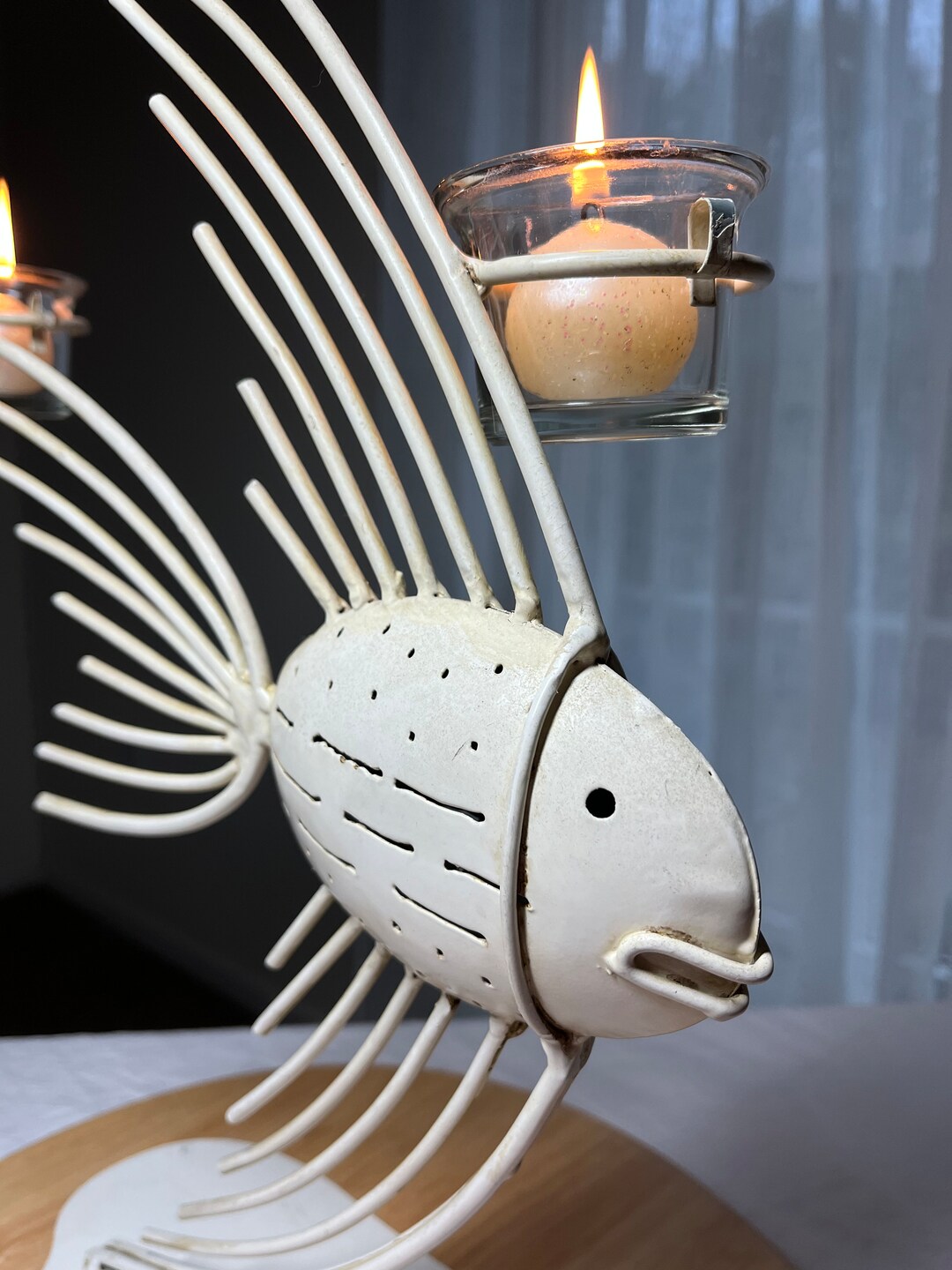 Vintage Metal Fish Candleholder Large - Etsy