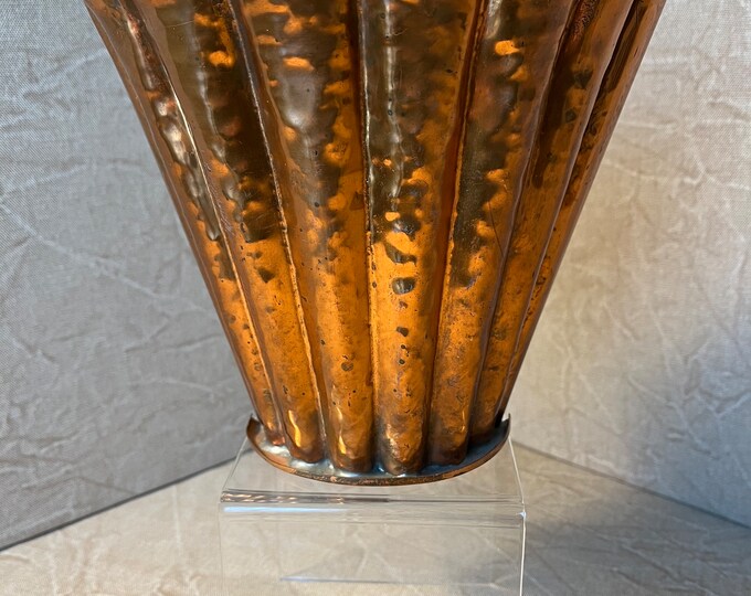 Solid Copper Fluted Vintage Wall Pocket - Etsy