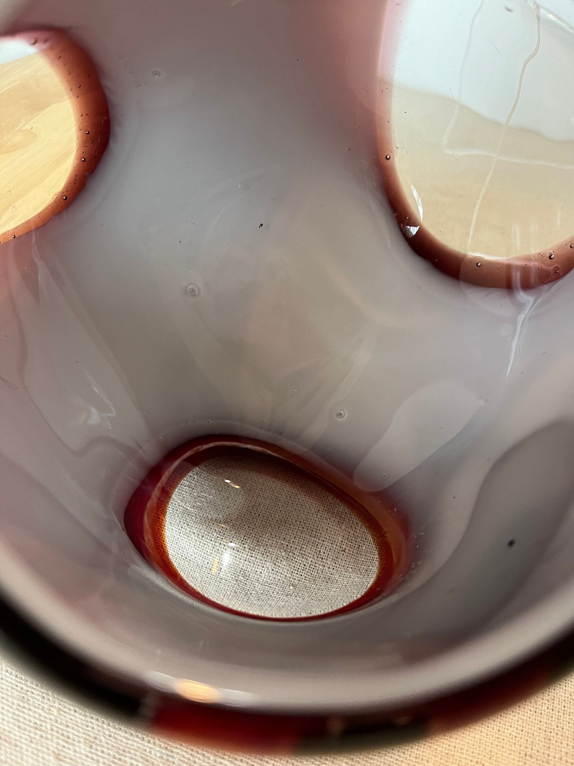 Blown Glass Art Glass Vase Peep Holes - Etsy