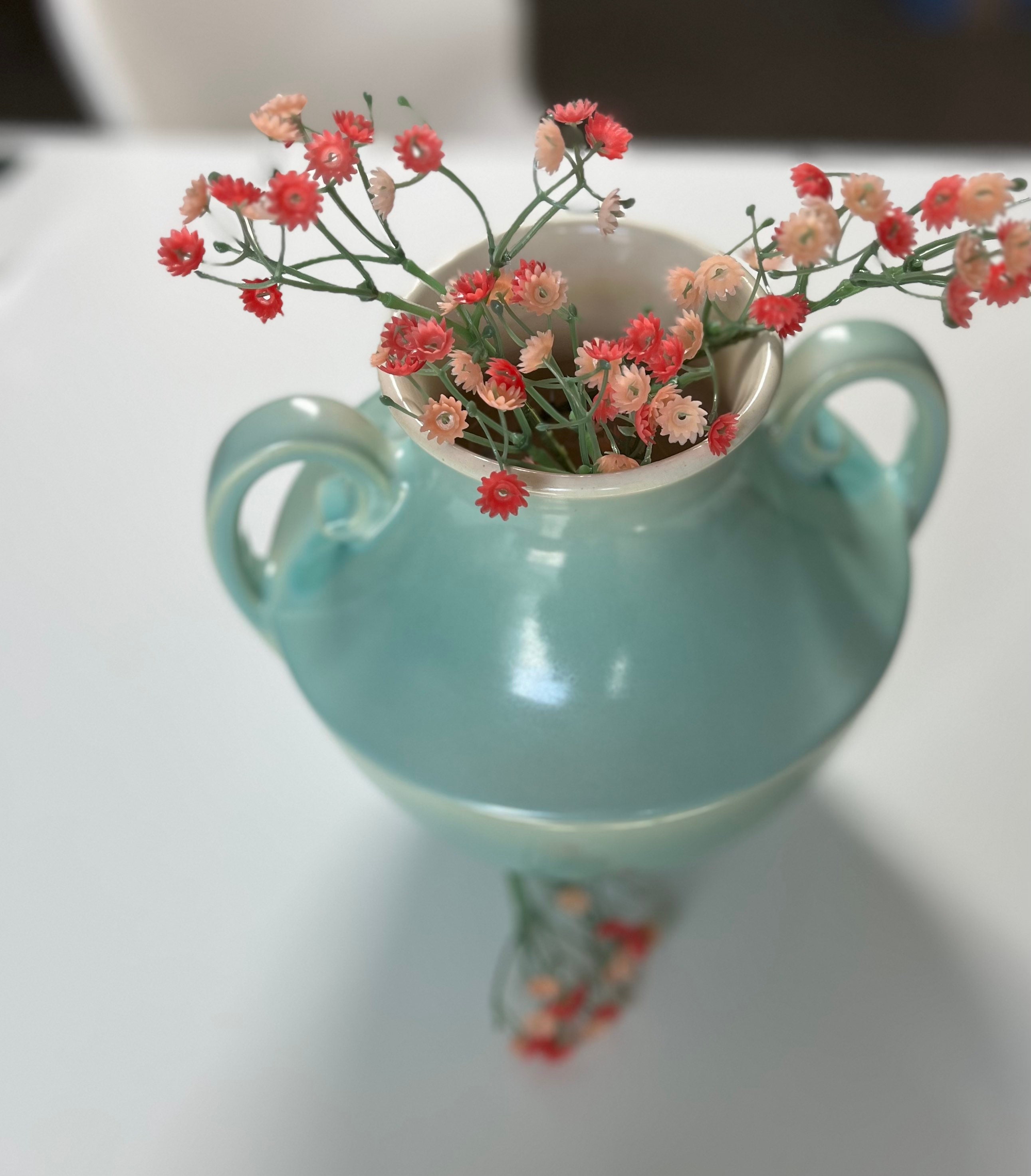 Weller Pottery 75-YEAR-OLD Caribbean Aqua Vase 8 Inches Tall and Wide ...