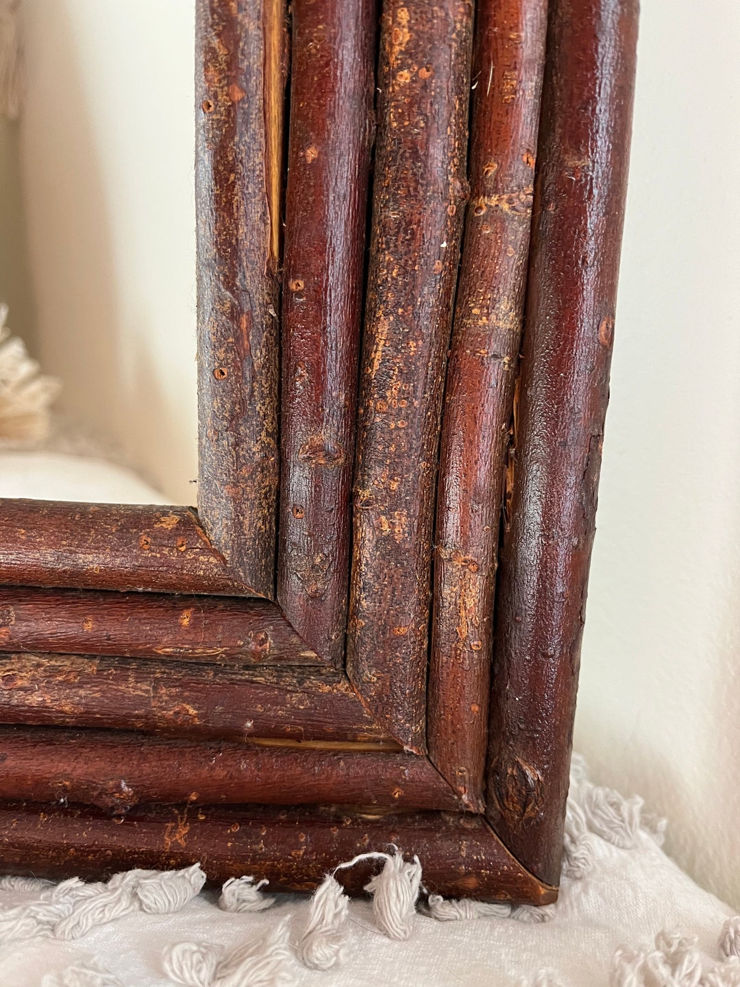 Large Handmade Frame Rustic Sticks Wood - Etsy