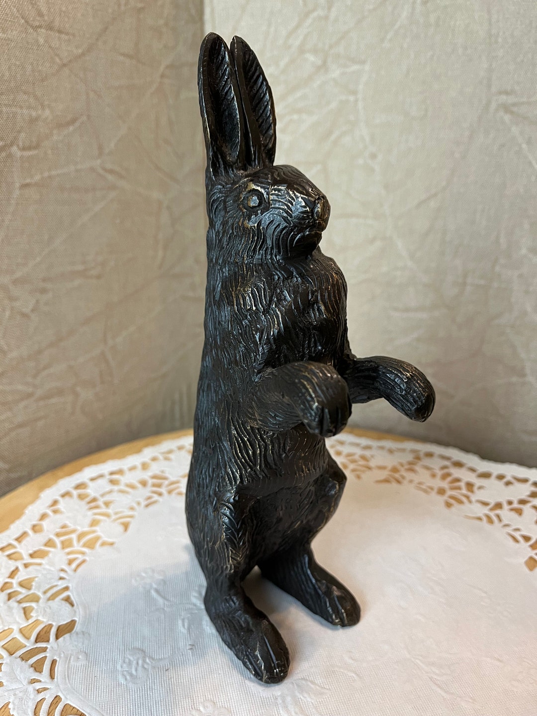Solid Brass Rabbit Figurine - Etsy