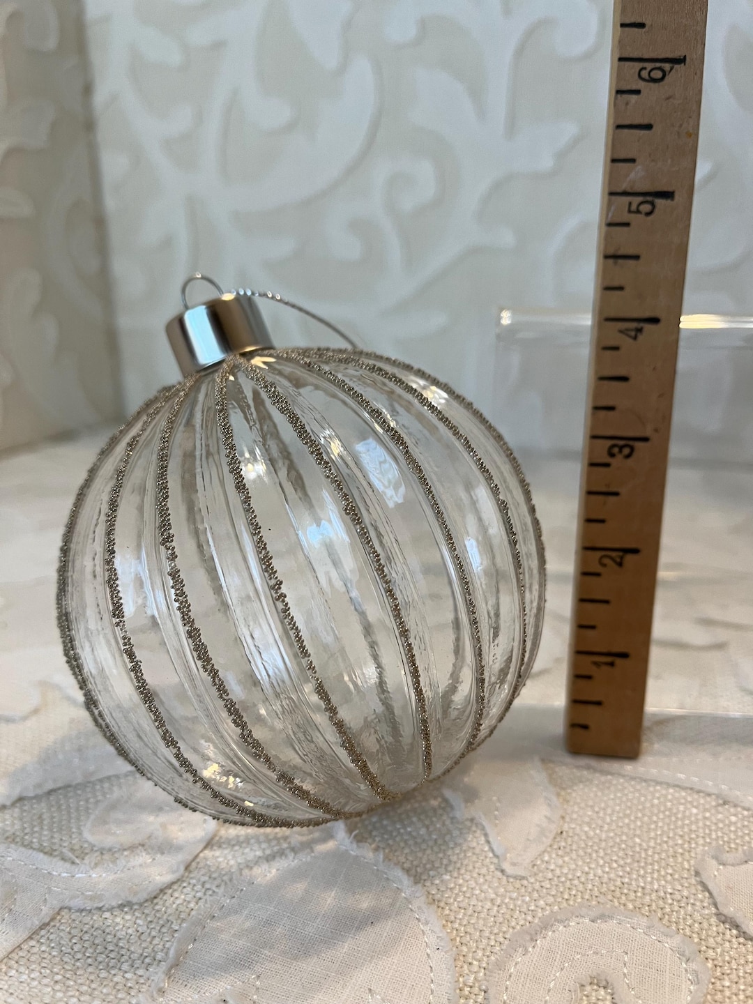 Four Sets Large Glass Christmas Tree Ornaments - Etsy