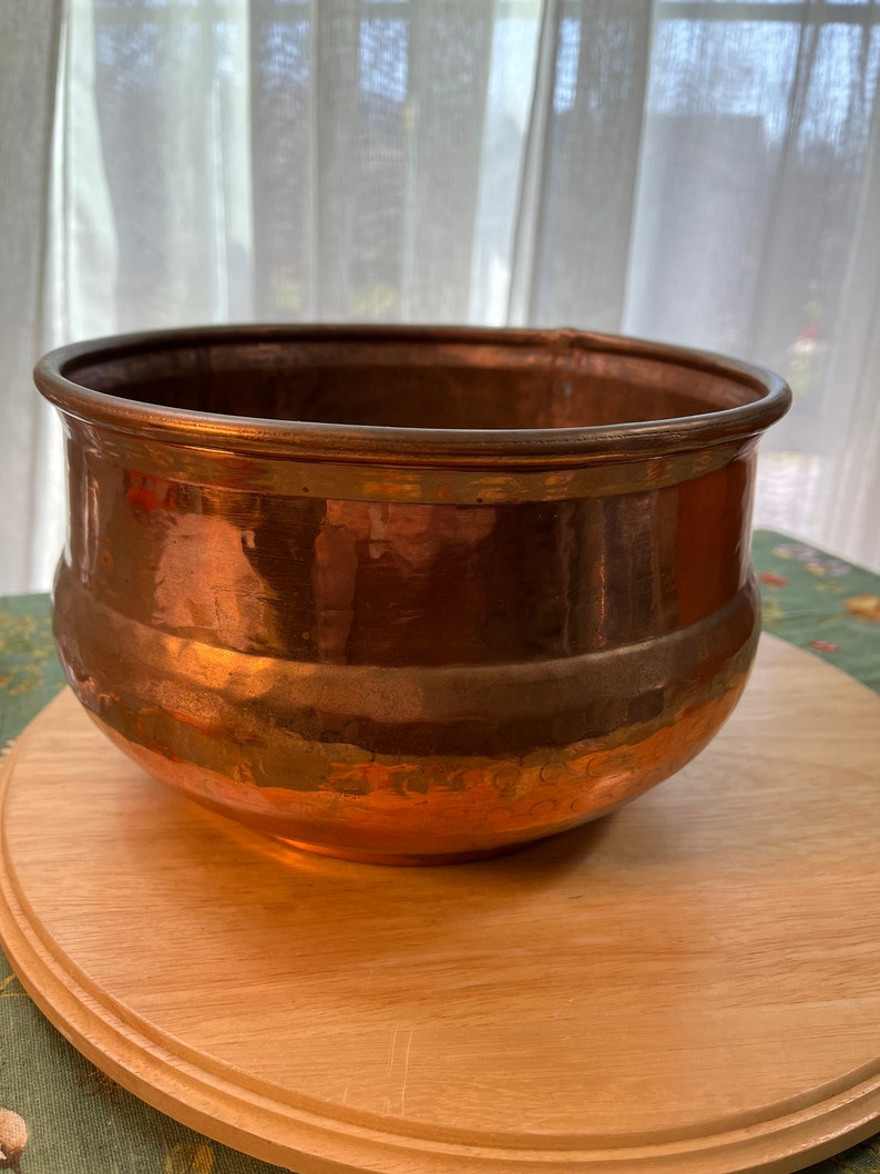 Heavy Vintage Dovetail Copper Pot Large - Etsy