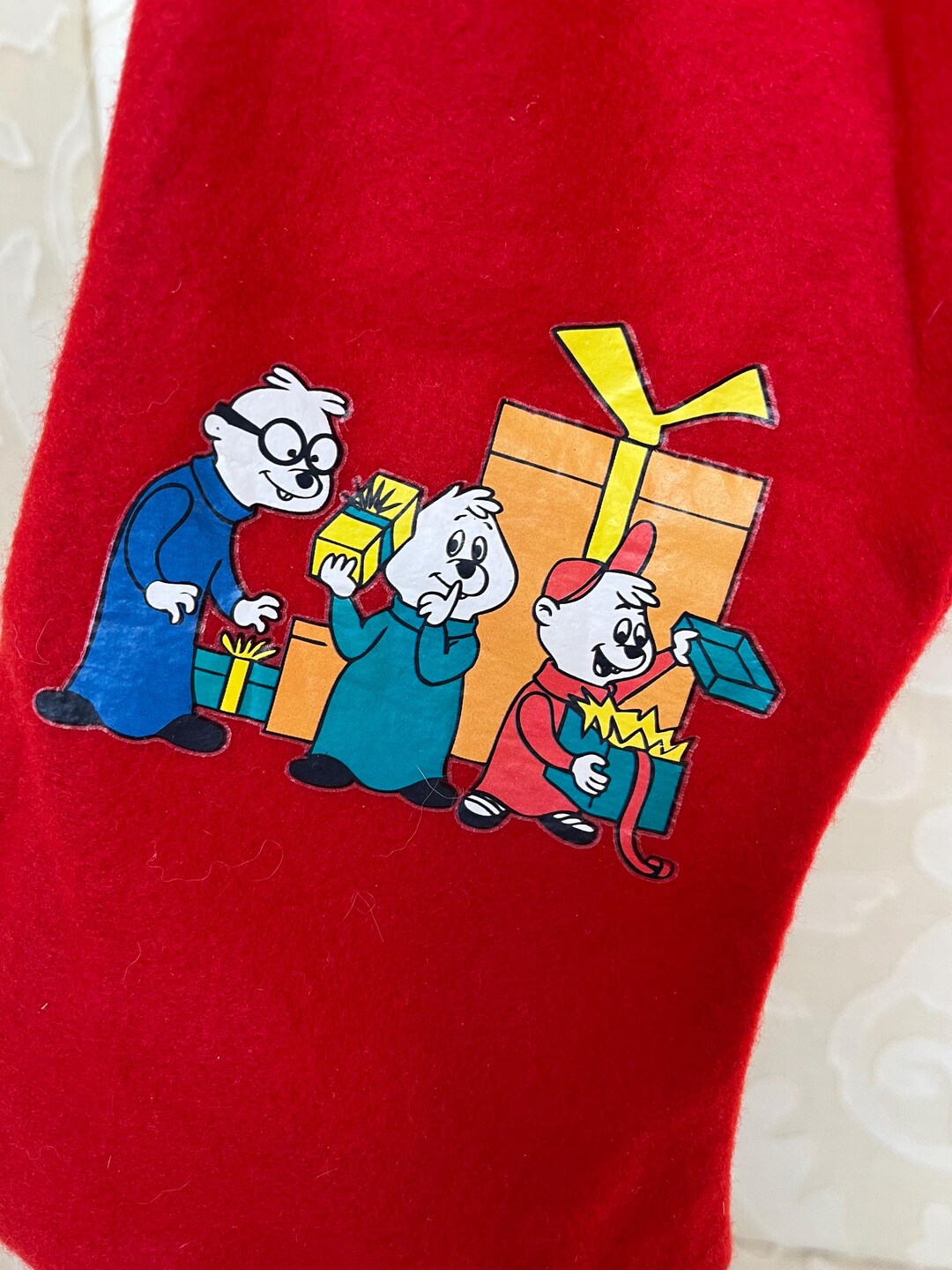 Alvin and the Chipmunks Vintage Christmas Stocking - Etsy