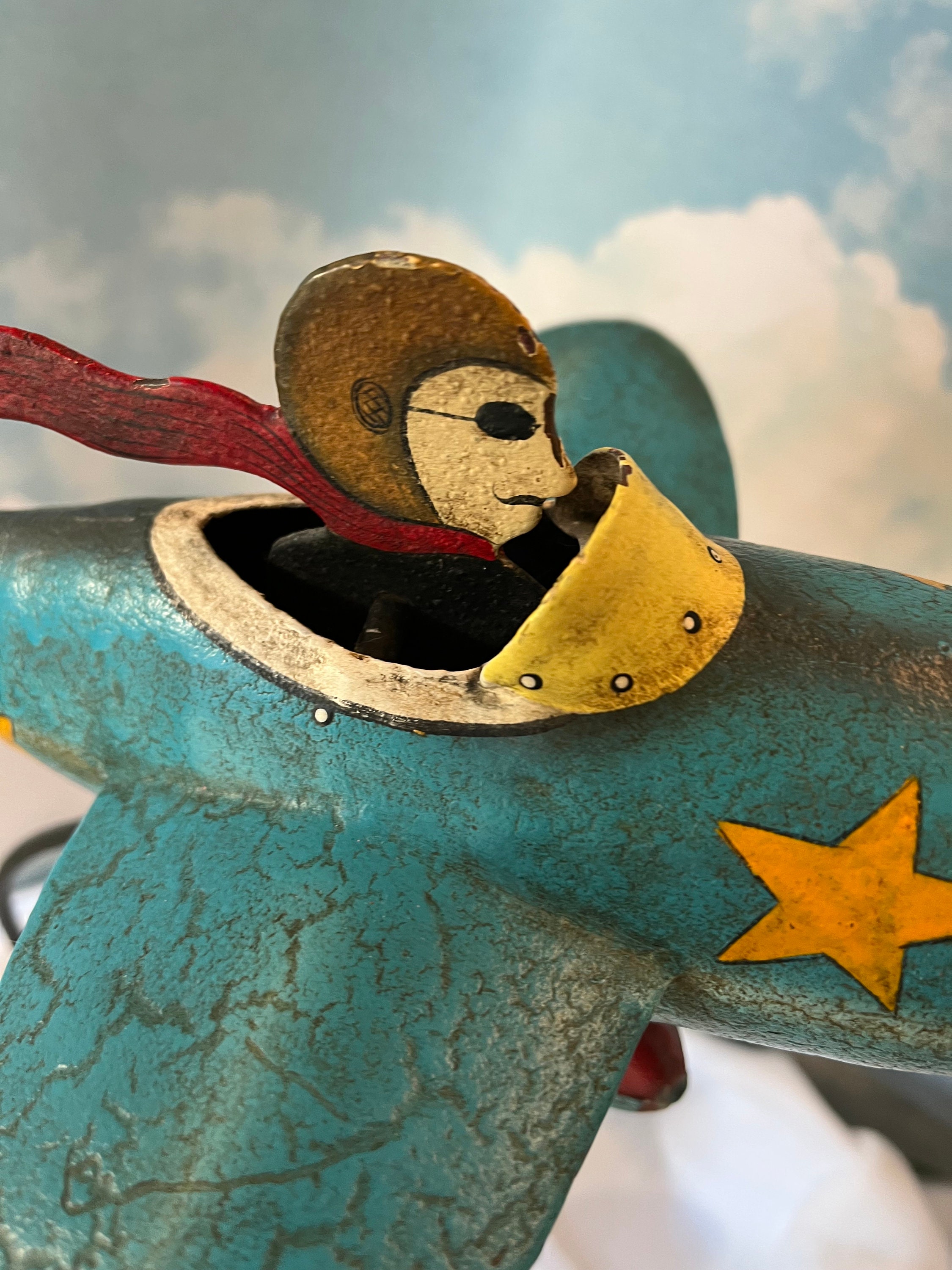 Vintage Airplane and Pilot Metal Balancing Toy Kinetic Teeter Toy - Etsy