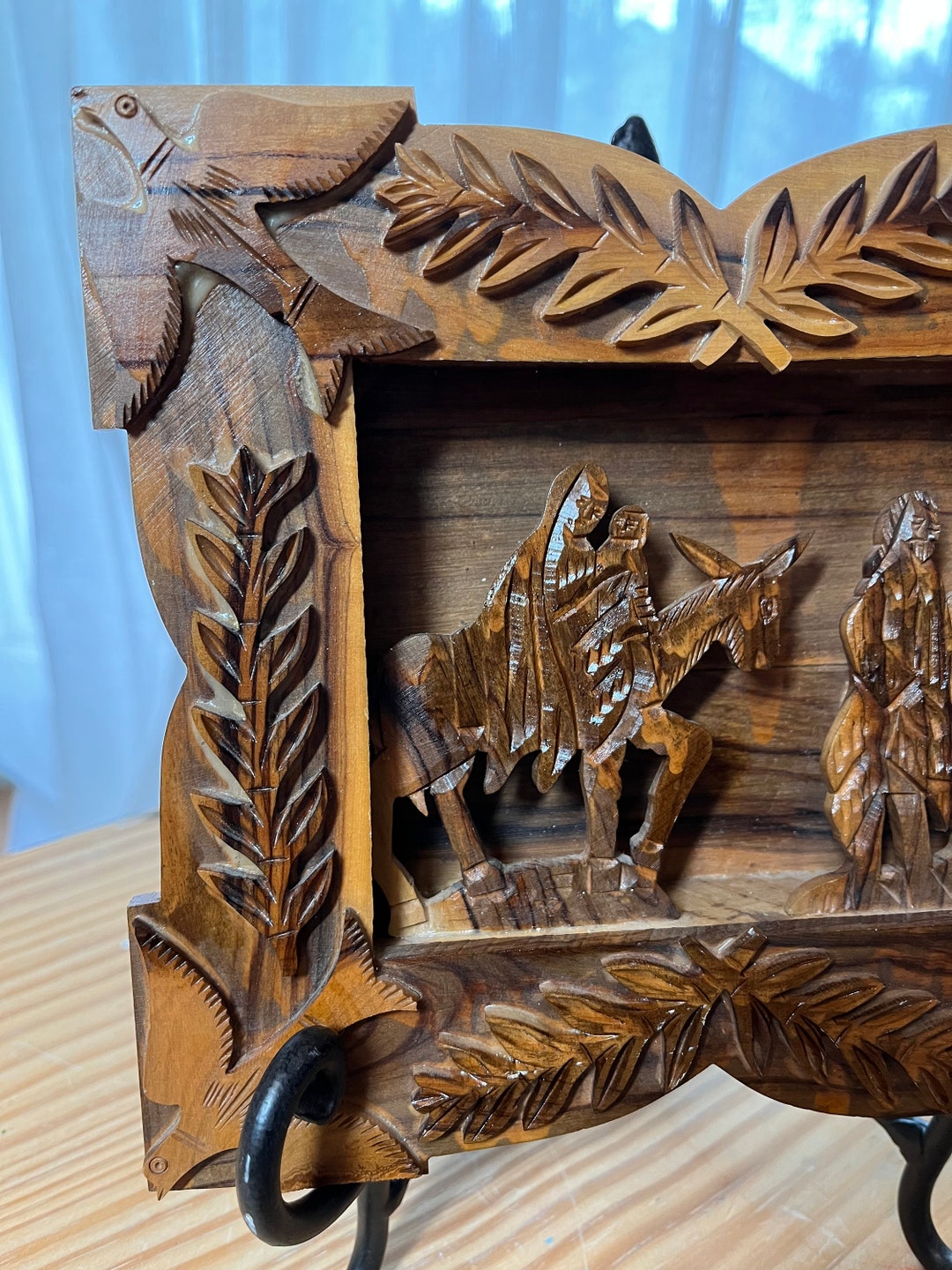Hand Carved Shadow Box Mary Joseph Jesus - Etsy