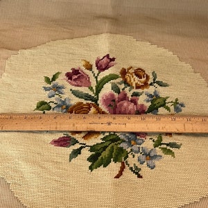 ROUND Finished Needlepoint Vintage - Etsy