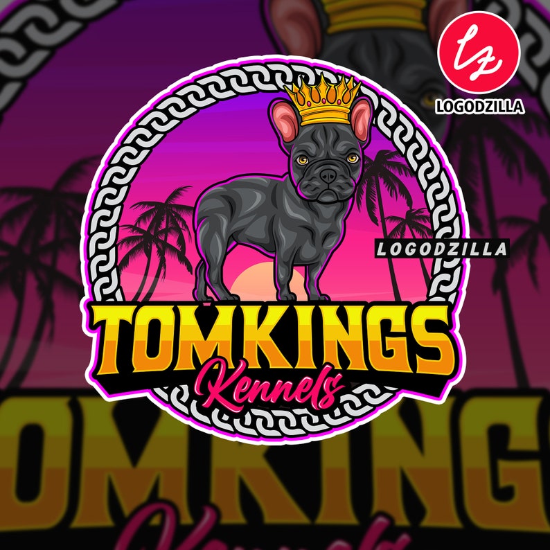 Custom Kennel Logo for Frenchies and Bullies Dog Logo Pet - Etsy